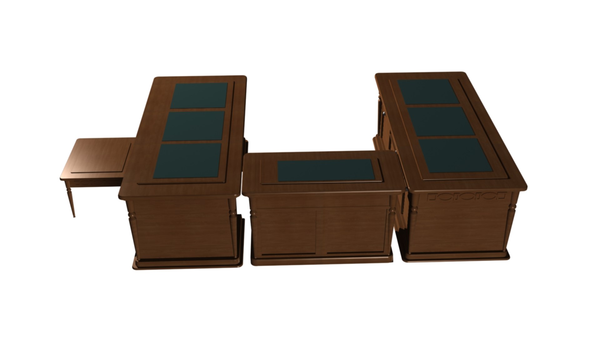 Office Main Table 3D Model - TurboSquid 2051477