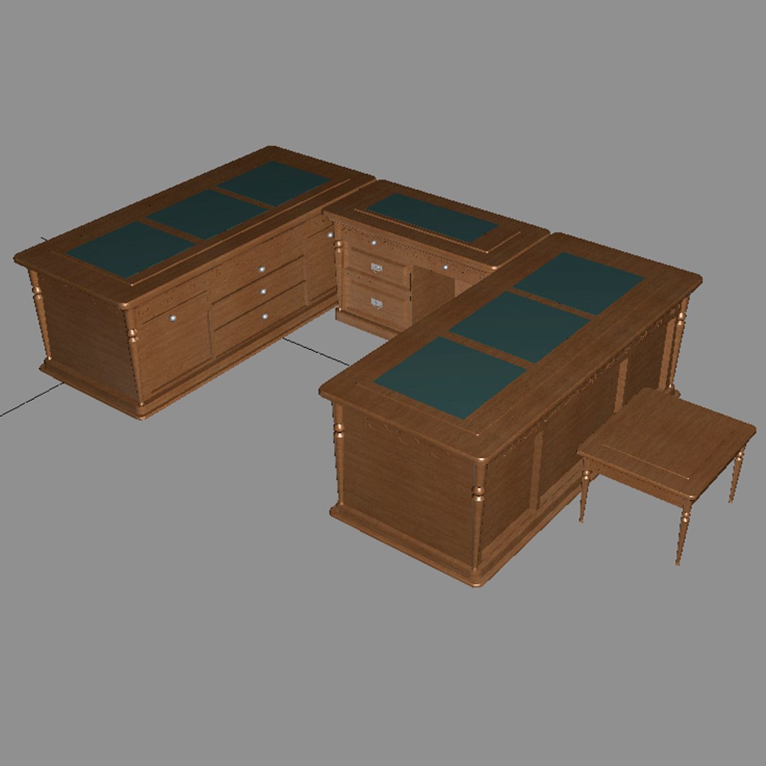 Office Main Table 3D Model - TurboSquid 2051477