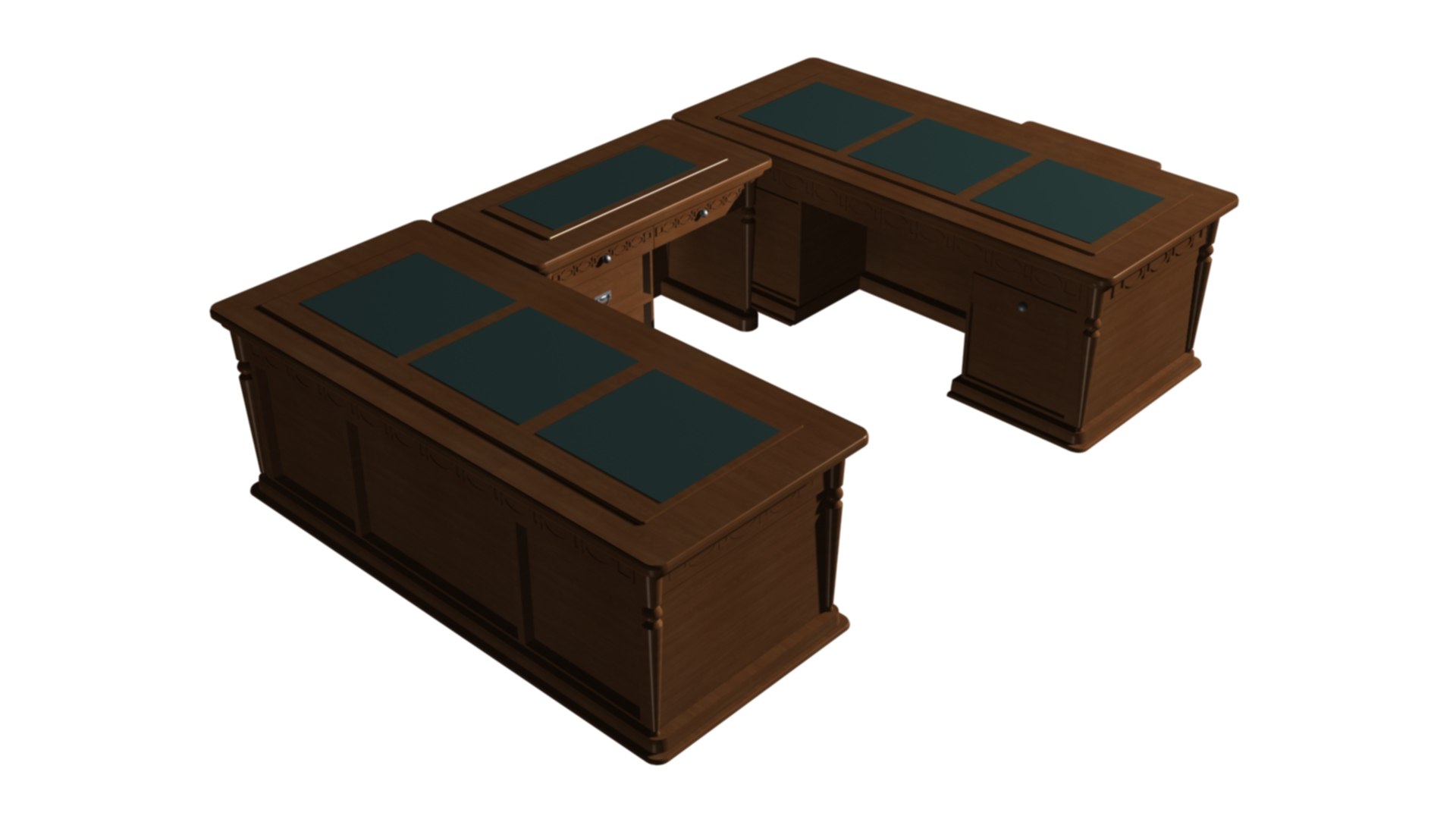 Office Main Table 3D Model - TurboSquid 2051477