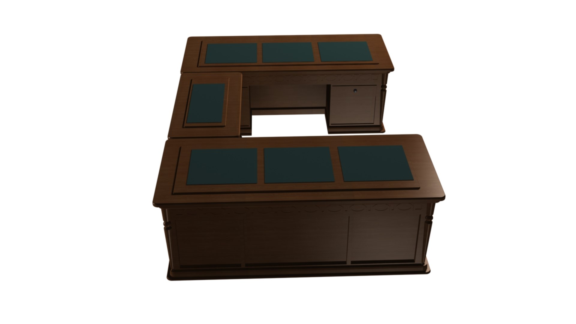 Office Main Table 3D Model - TurboSquid 2051477