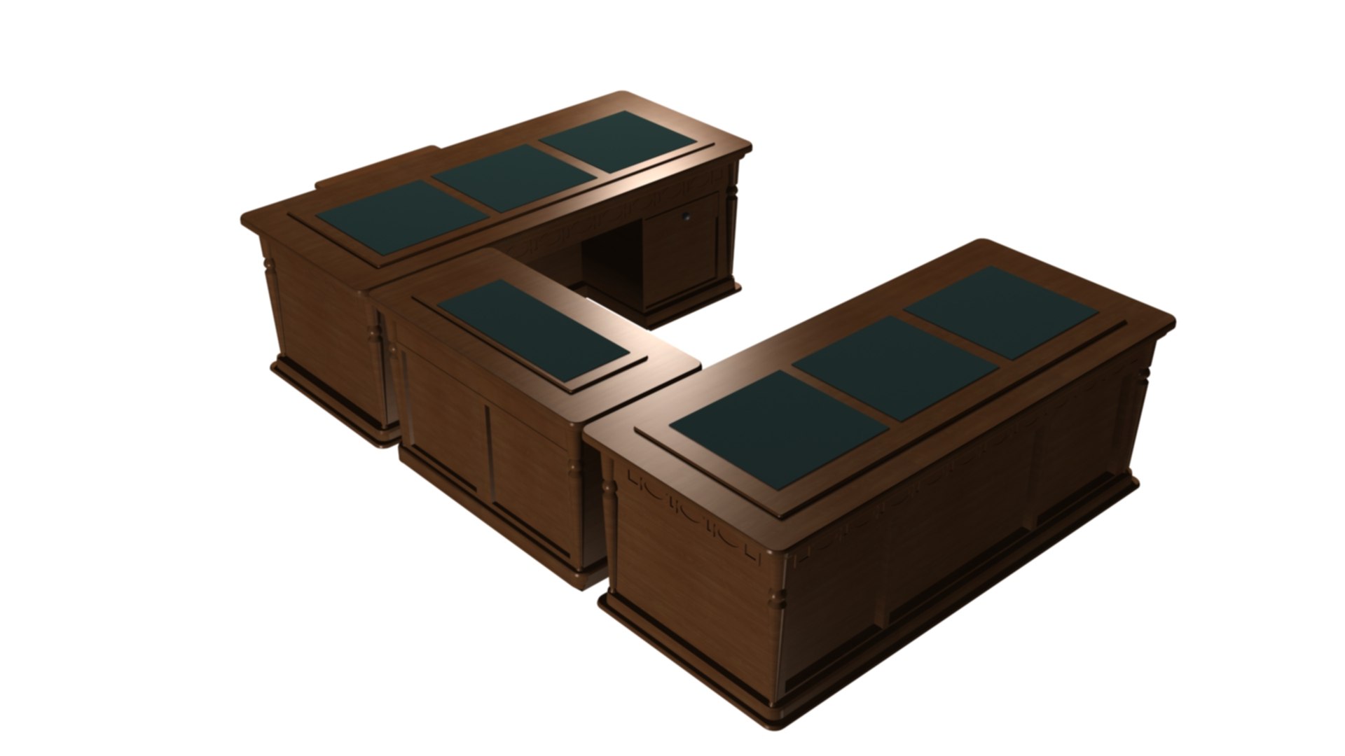 Office Main Table 3D Model - TurboSquid 2051477