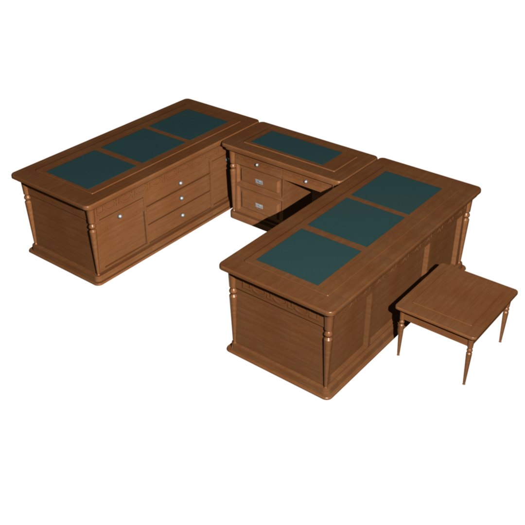 Office Main Table 3D Model - TurboSquid 2051477