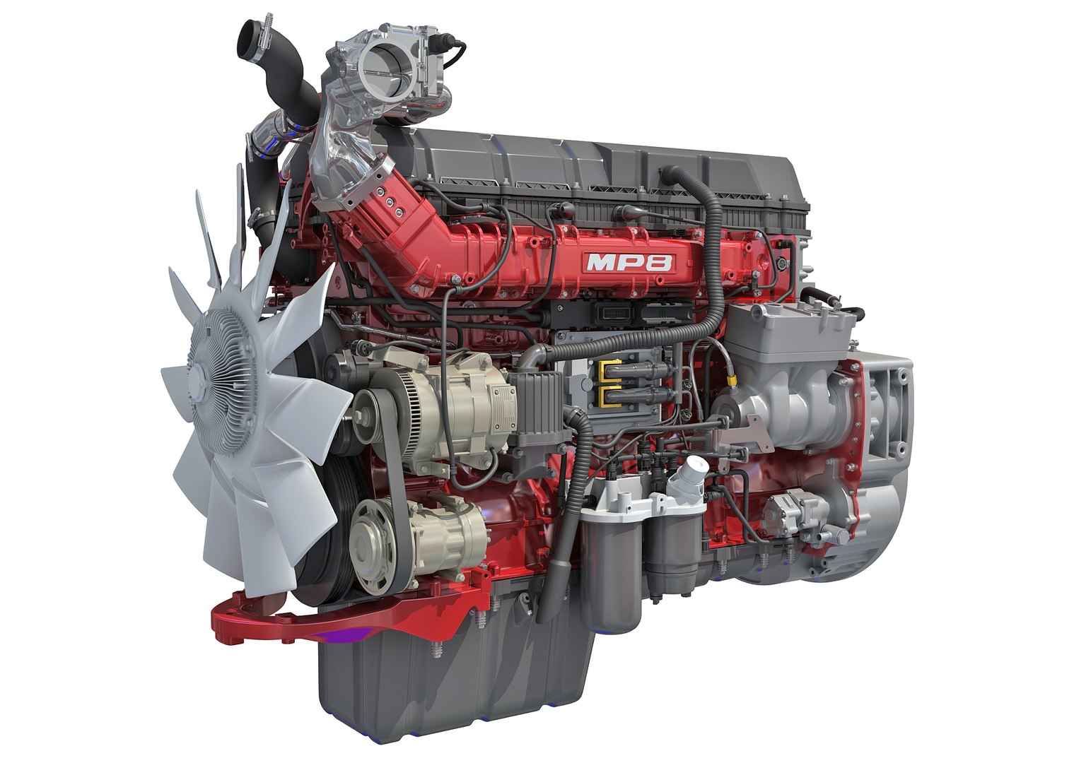 Mack Mp8 Truck Engine 3D Model - TurboSquid 1327138