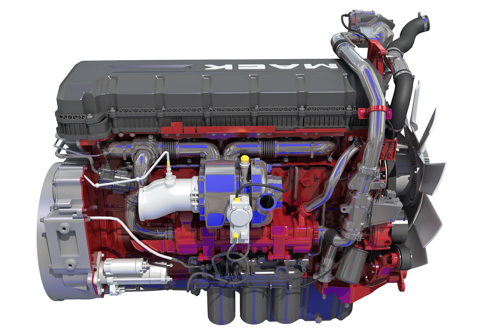 Mack Mp8 Truck Engine 3D Model - TurboSquid 1327138