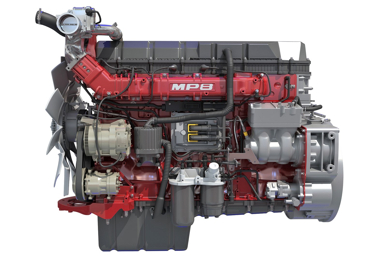Mack Mp8 Truck Engine 3D Model - TurboSquid 1327138