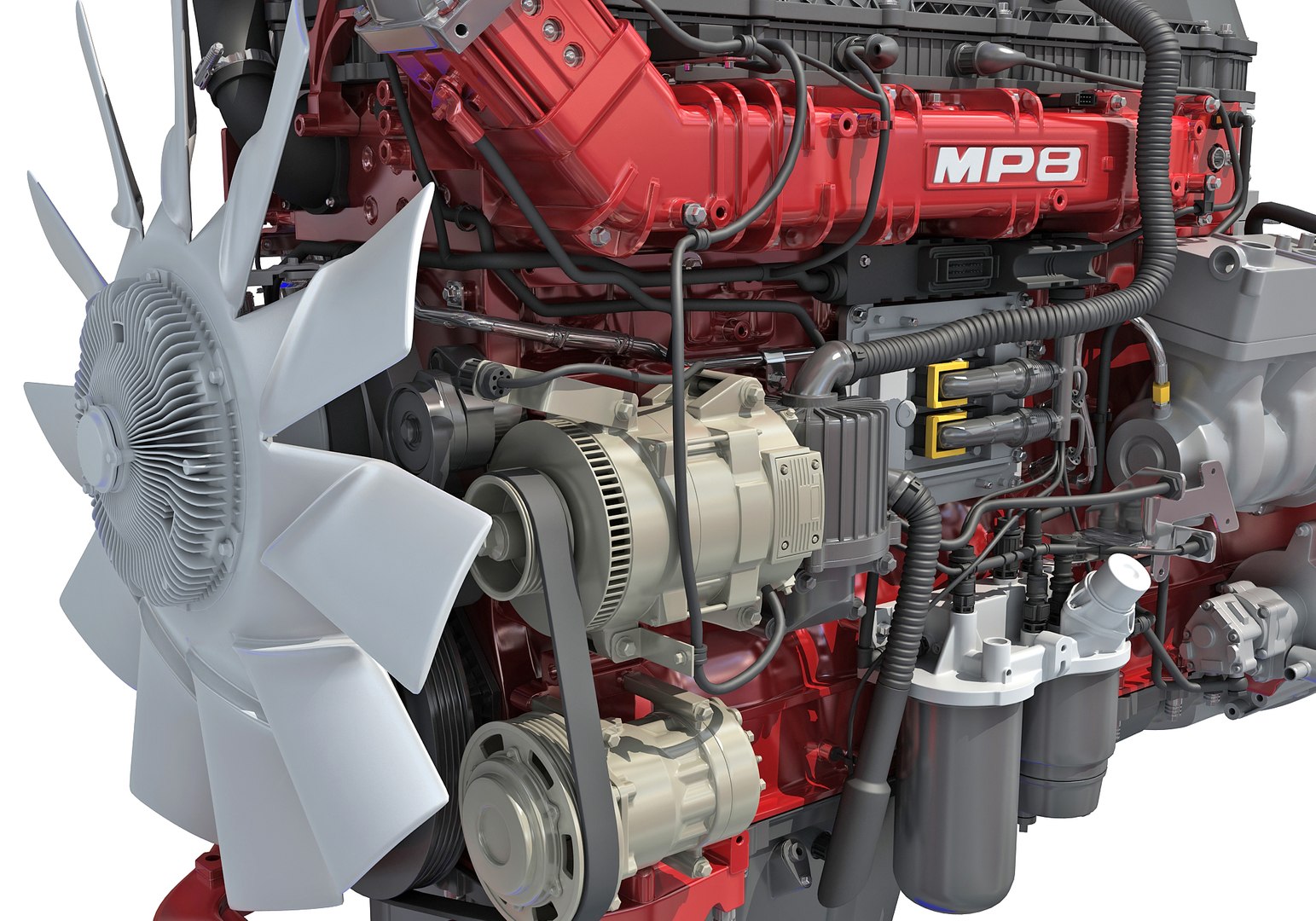 Mack Mp8 Truck Engine 3D Model - TurboSquid 1327138