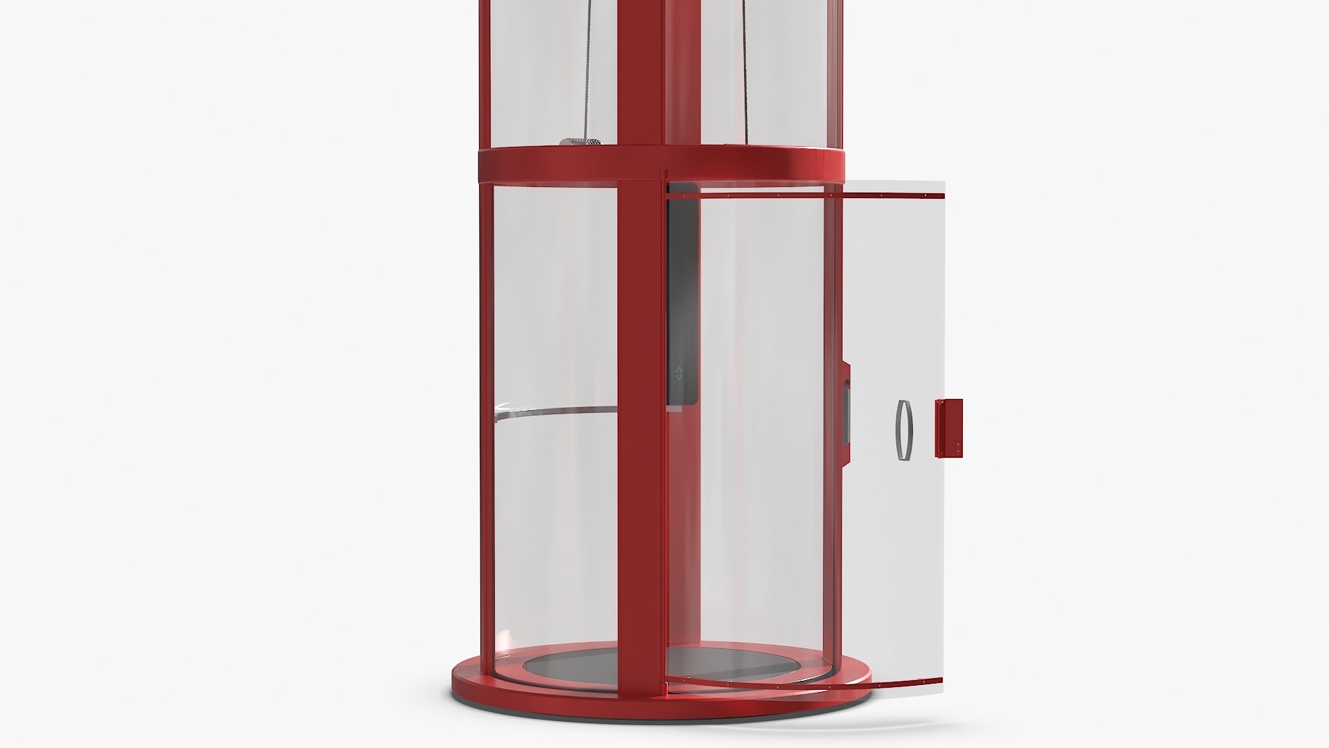3D Model Mini Glass Elevator Red - TurboSquid 2300520