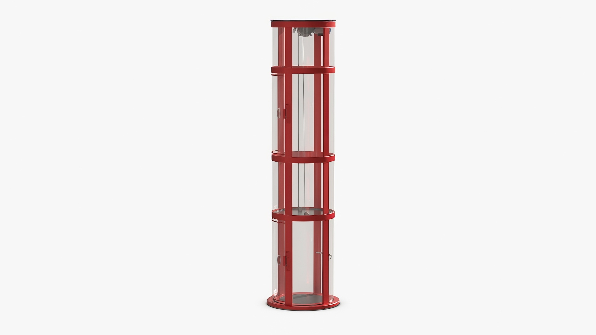 3D Model Mini Glass Elevator Red - TurboSquid 2300520