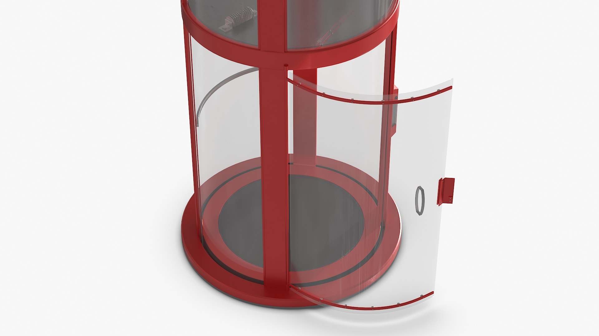 3D Model Mini Glass Elevator Red - TurboSquid 2300520