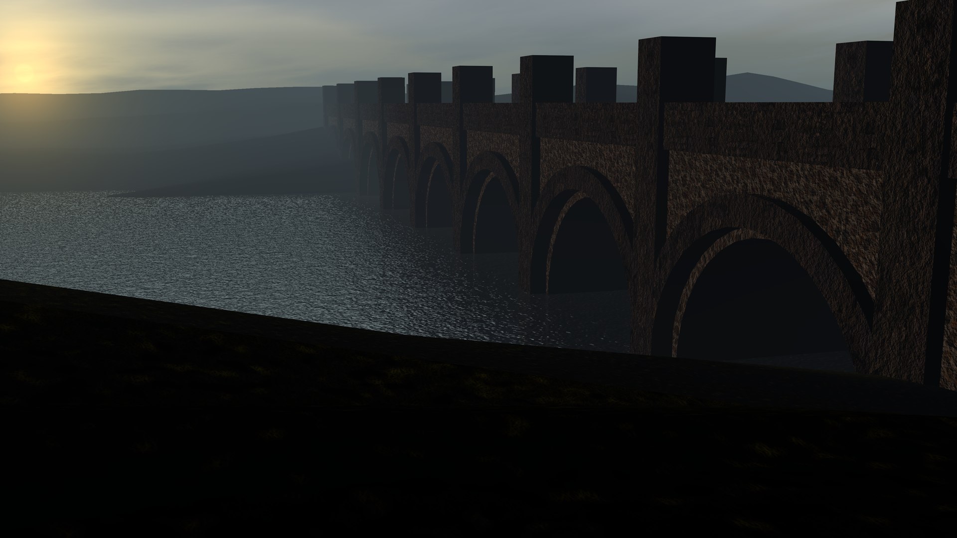 Medieval Bridge 3d Model
