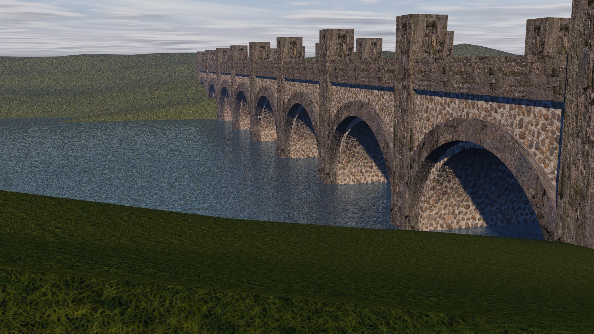 Medieval Bridge 3d Model