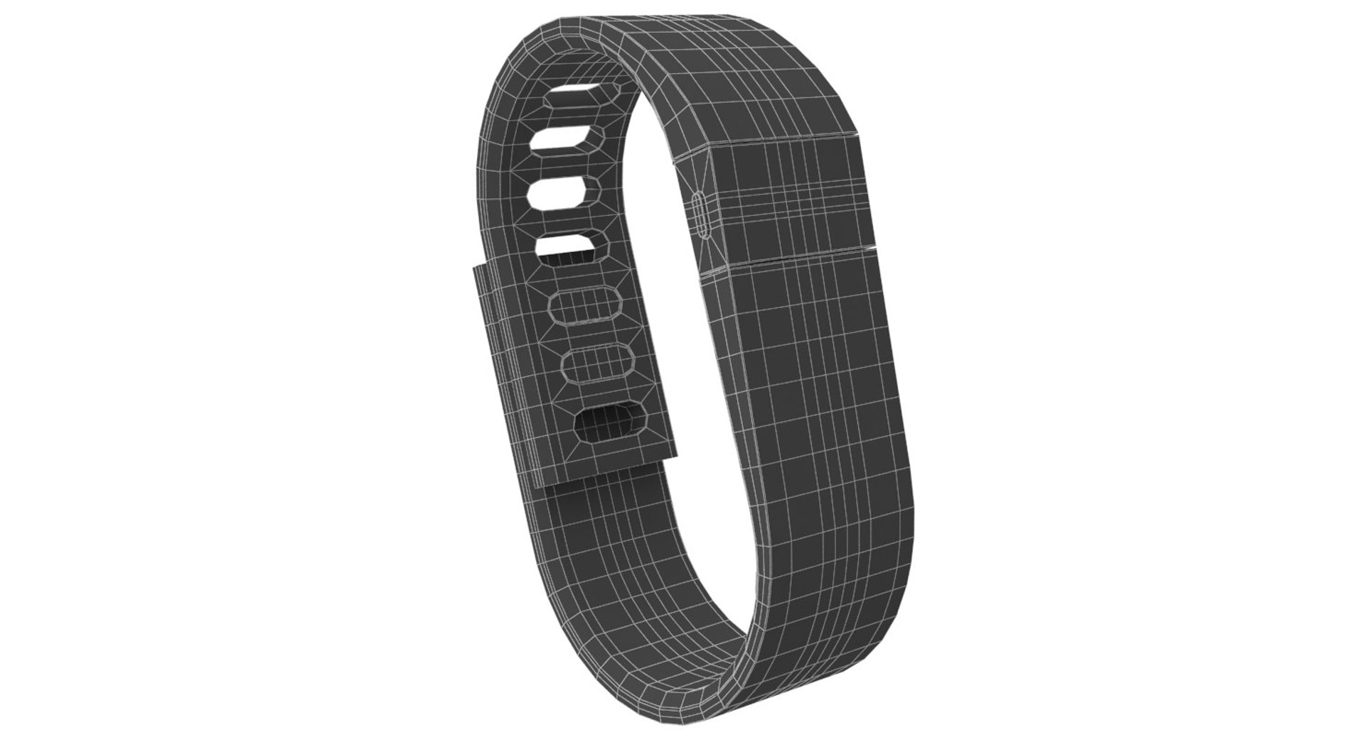 Fitbit Charge Hr 3d Model