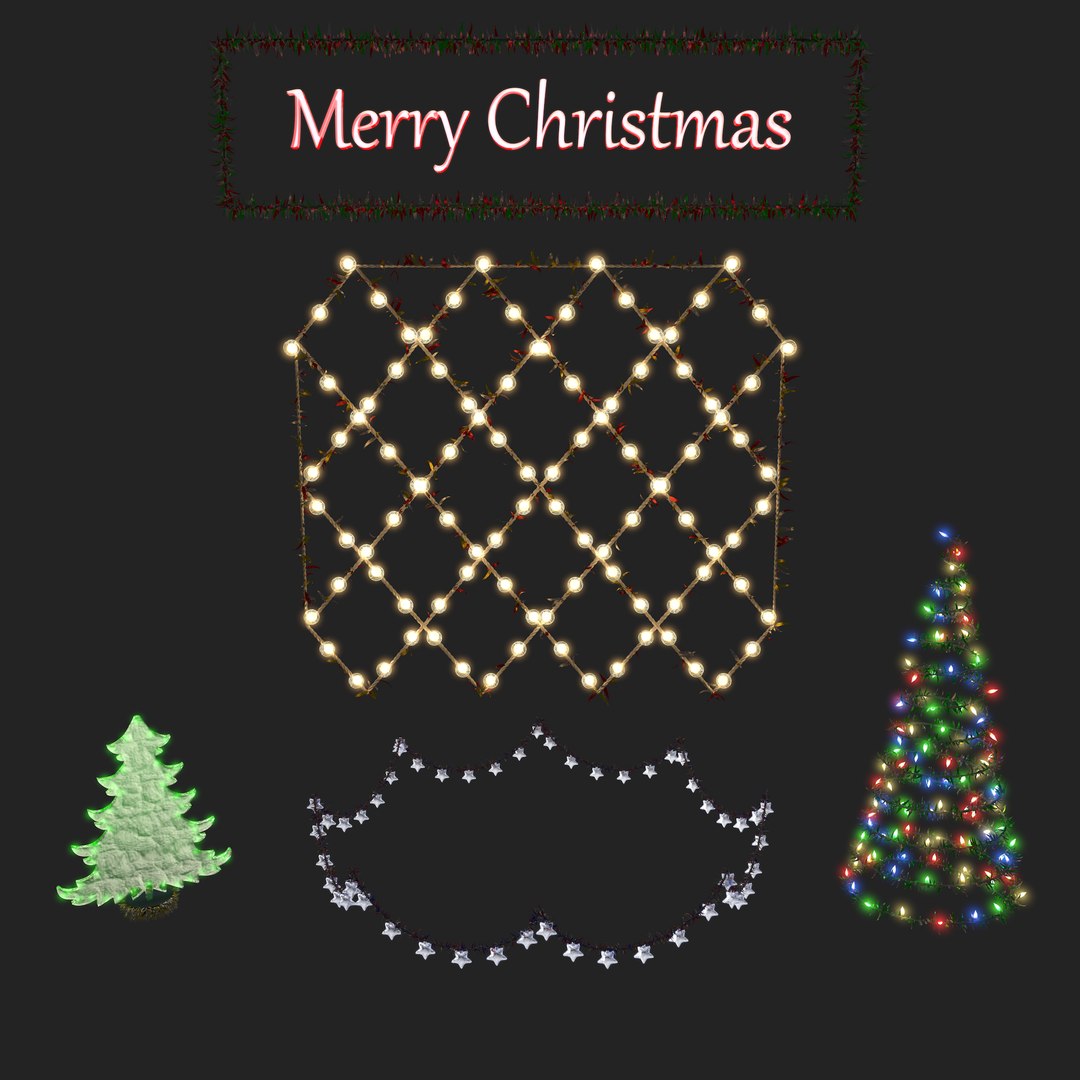3D model garland christmas - TurboSquid 1477511