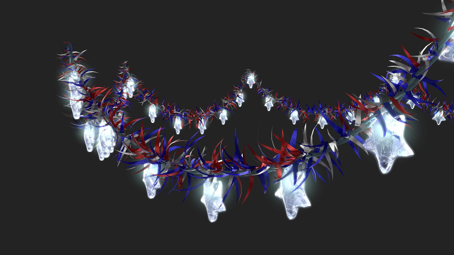 3D Model Garland Christmas - TurboSquid 1477511