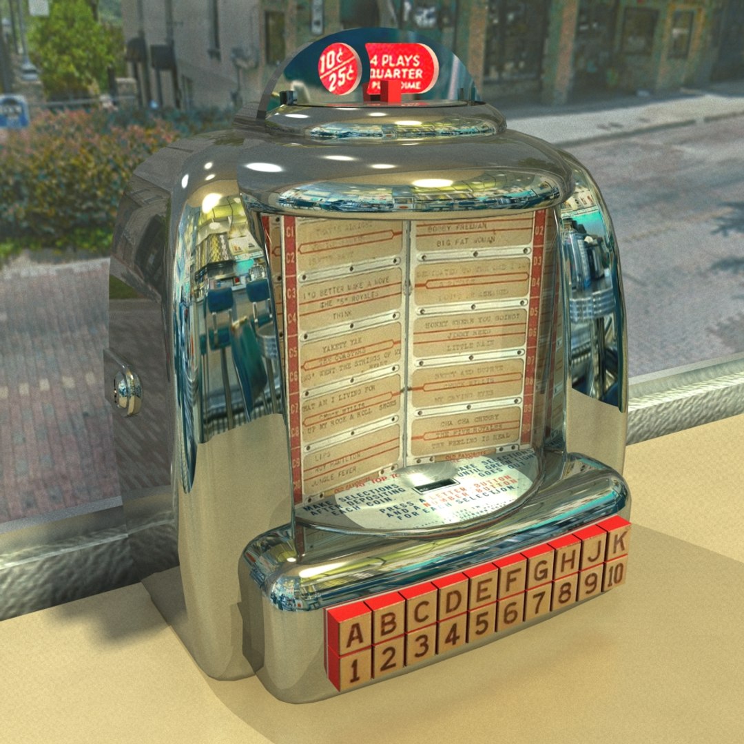 3d 50 S Tabletop Jukebox Model