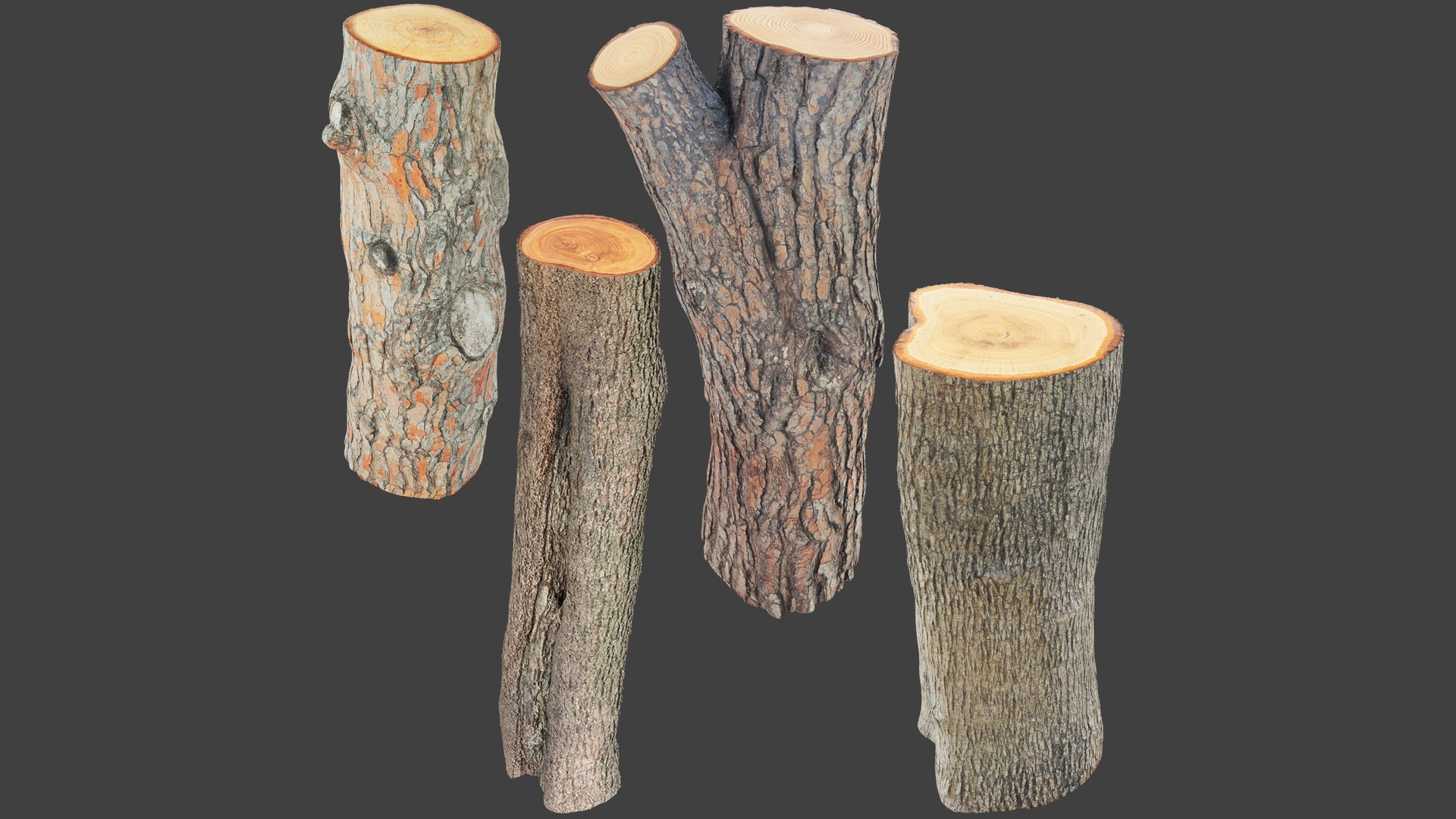 Logs Collection V4 3D model - TurboSquid 2112170