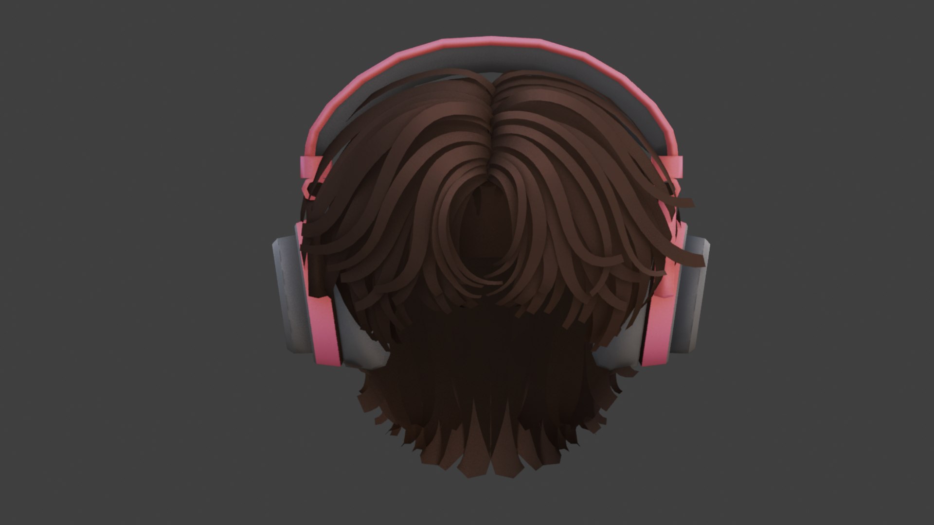 Stylized Character Head With Brown Hair And Headphones 3D - TurboSquid ...