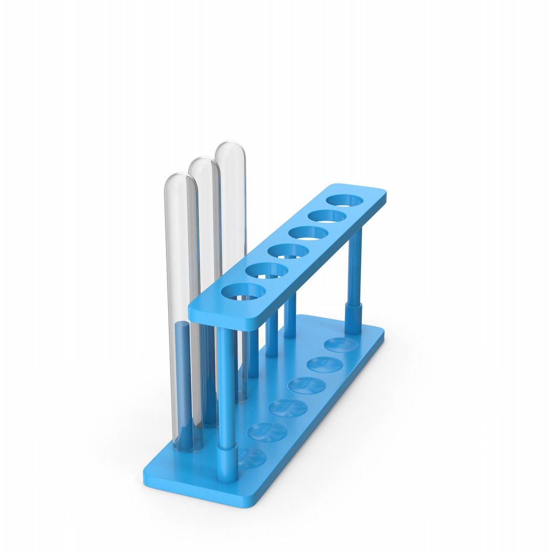 Test Tube Rack And Tubes 3D Model - TurboSquid 2194233