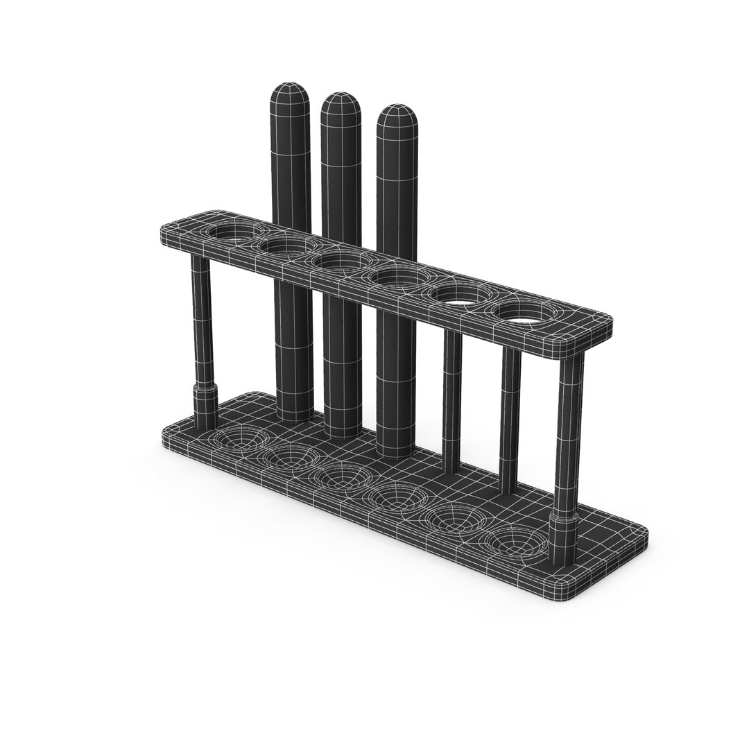 Test Tube Rack And Tubes 3D Model - TurboSquid 2194233