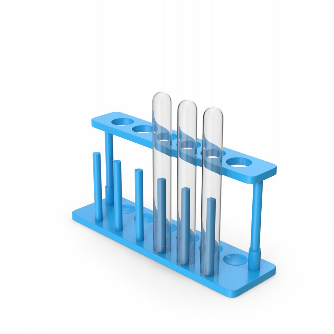 Test Tube Rack And Tubes 3D Model - TurboSquid 2194233