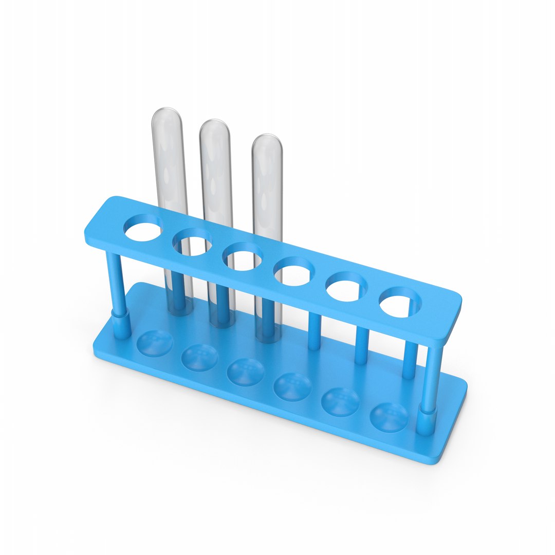 Test Tube Rack And Tubes 3D Model - TurboSquid 2194233
