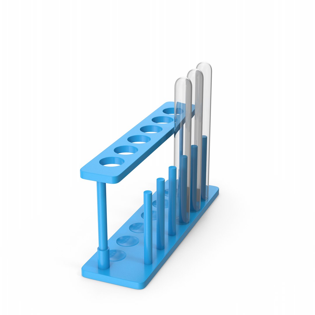 Test Tube Rack And Tubes 3D Model - TurboSquid 2194233