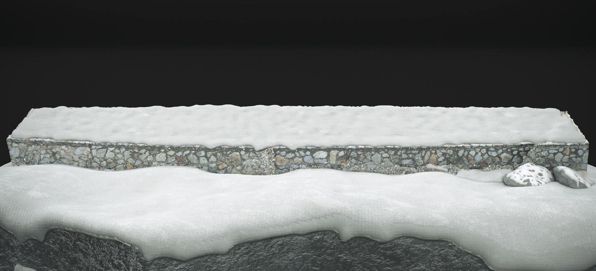 3D SNOW ROCK WALL A 2022 MAX 2019 - TurboSquid 1980843