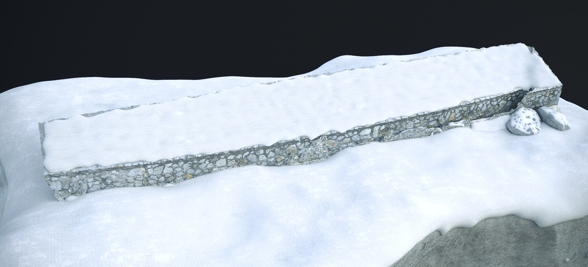 3D SNOW ROCK WALL A 2022 MAX 2019 - TurboSquid 1980843