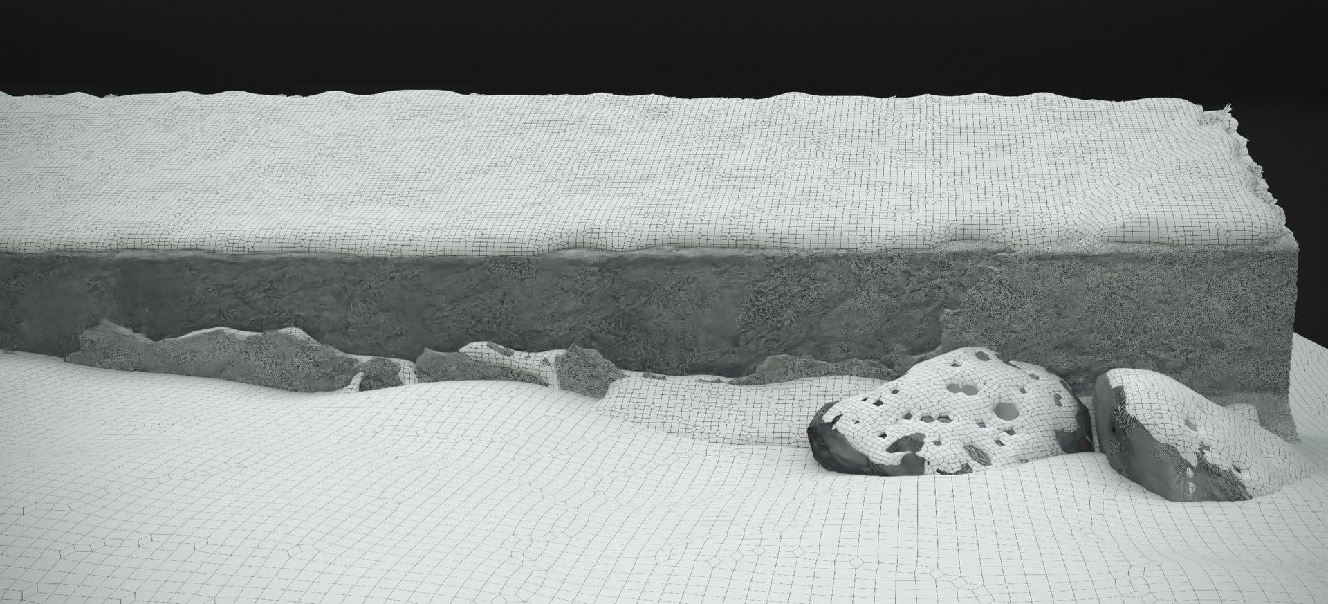 3D SNOW ROCK WALL A 2022 MAX 2019 - TurboSquid 1980843