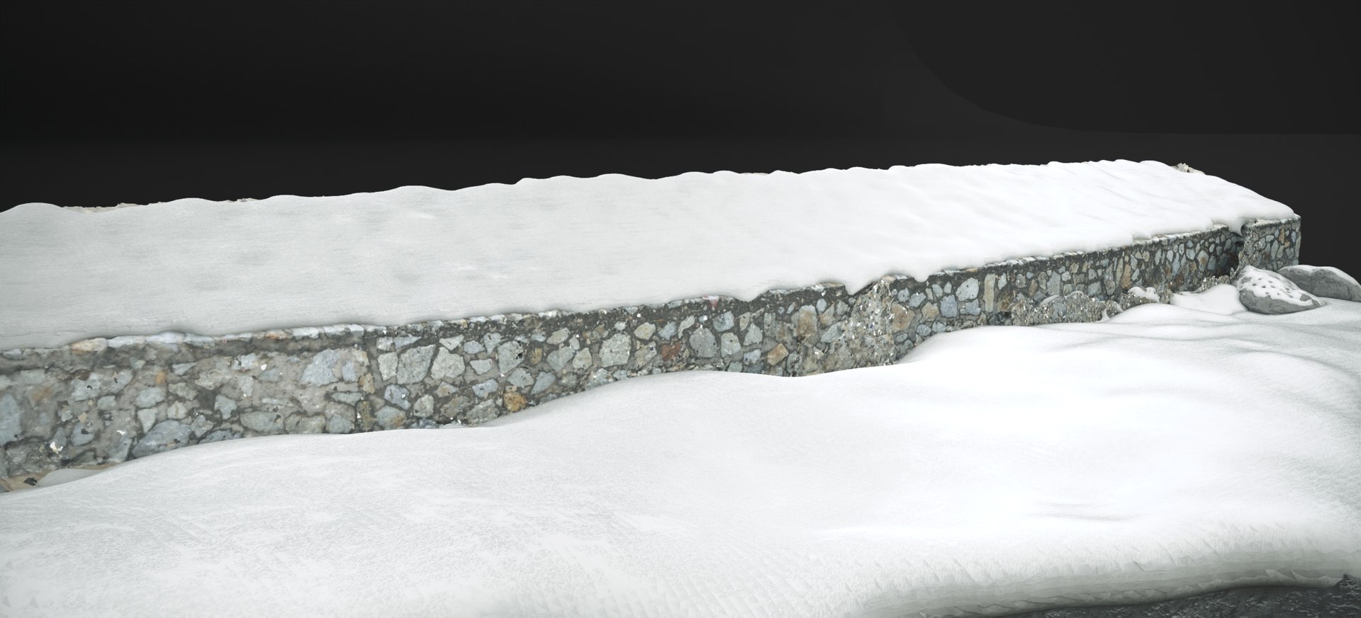 3D SNOW ROCK WALL A 2022 MAX 2019 - TurboSquid 1980843