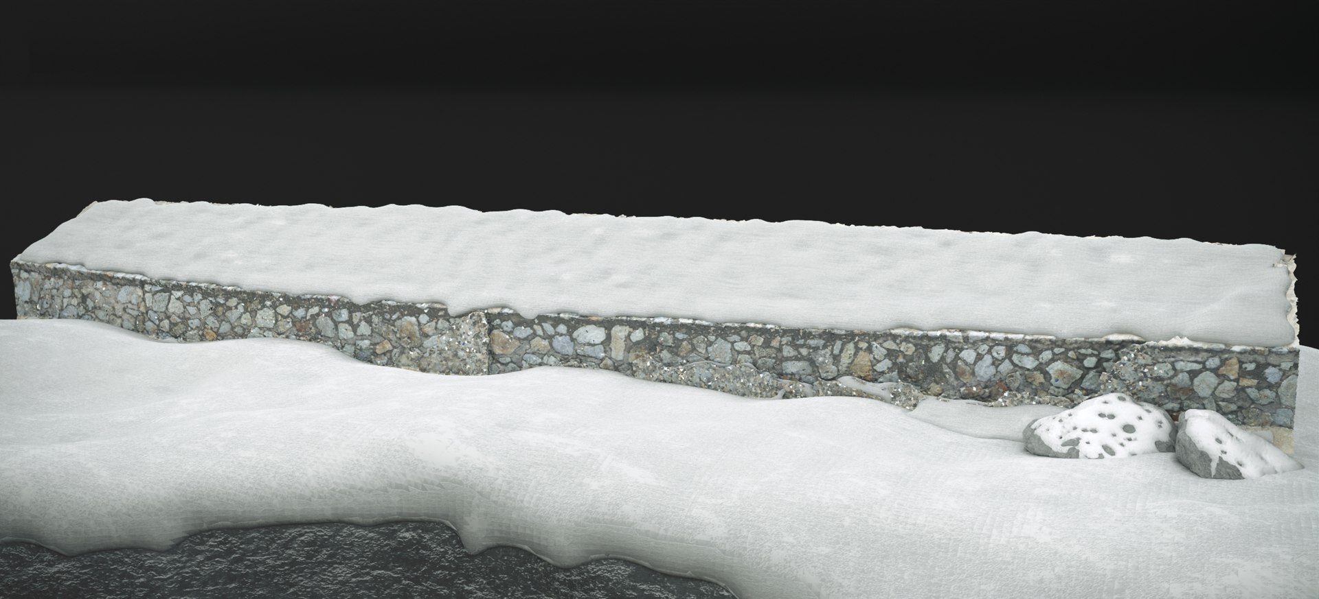 3D SNOW ROCK WALL A 2022 MAX 2019 - TurboSquid 1980843