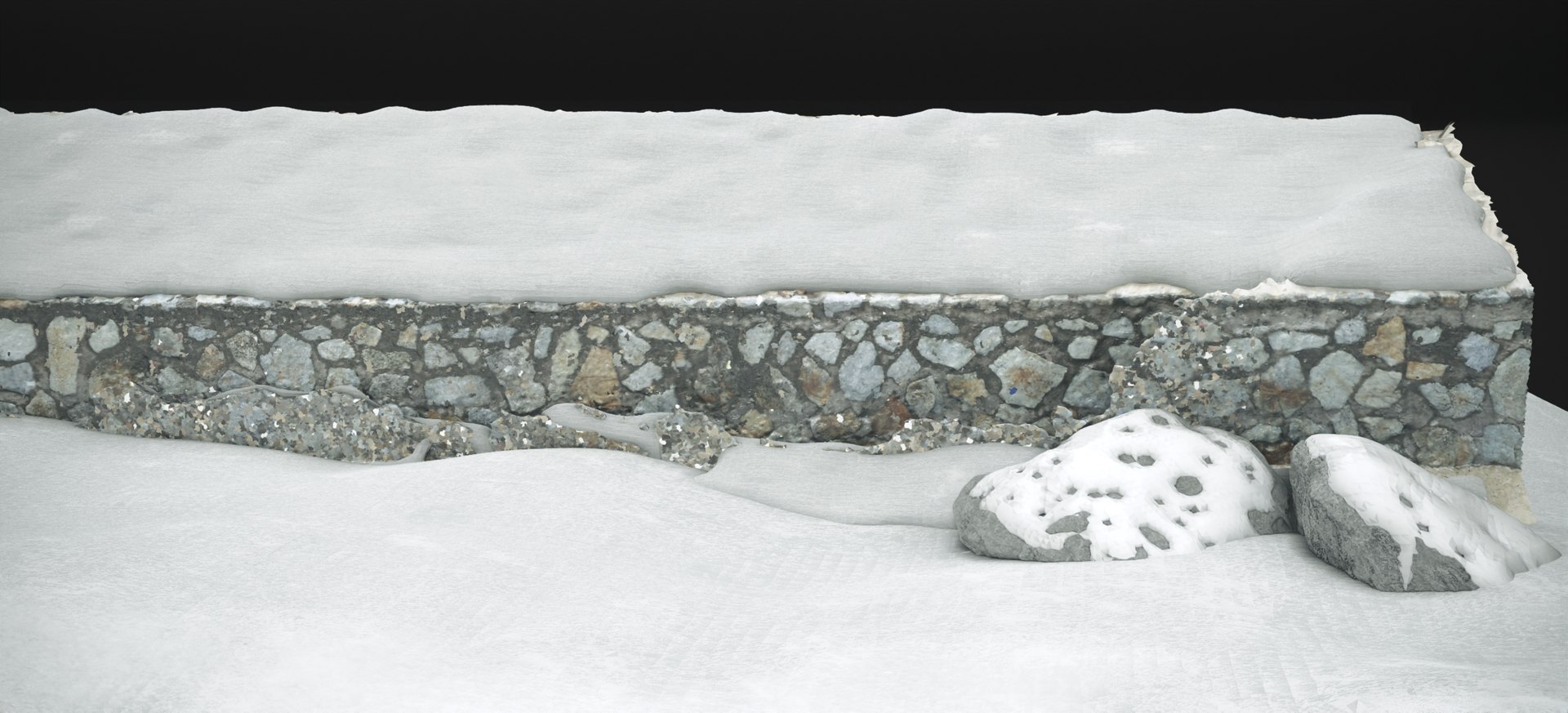 3D SNOW ROCK WALL A 2022 MAX 2019 - TurboSquid 1980843
