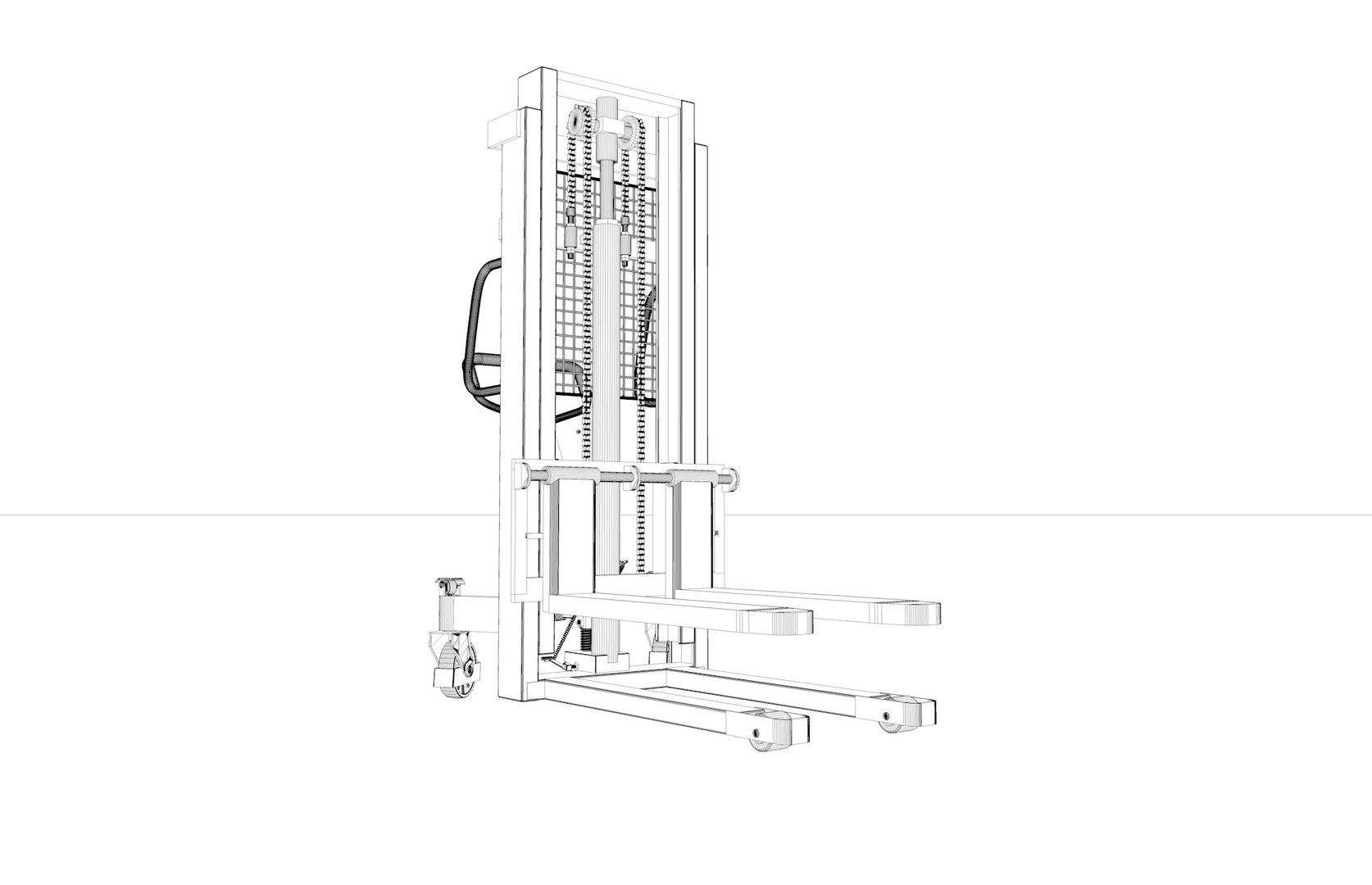 Hand Pallet Jack Stacker 3D Model - TurboSquid 1438802