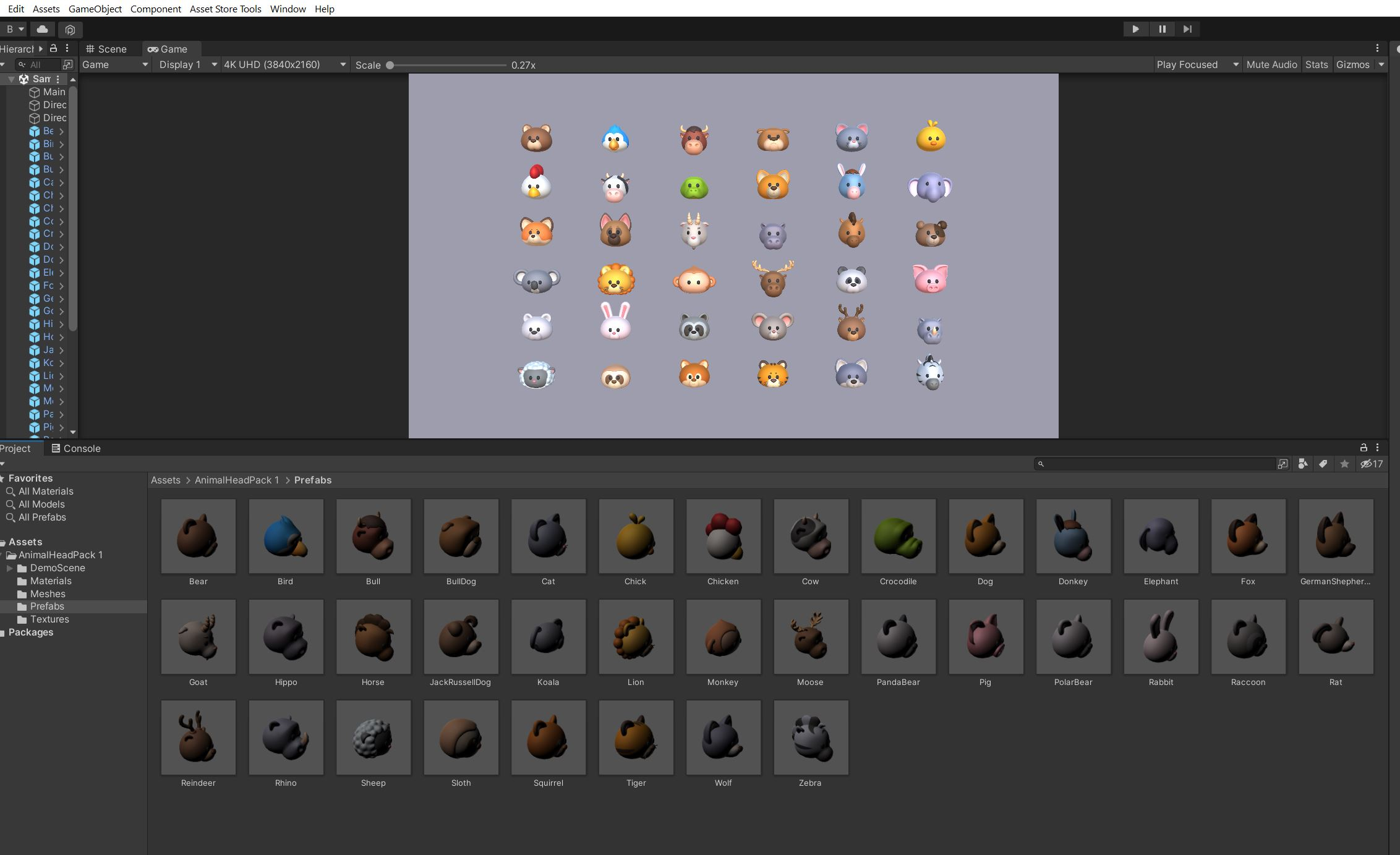 3D Pack001 Animal Head Pack model - TurboSquid 1944043