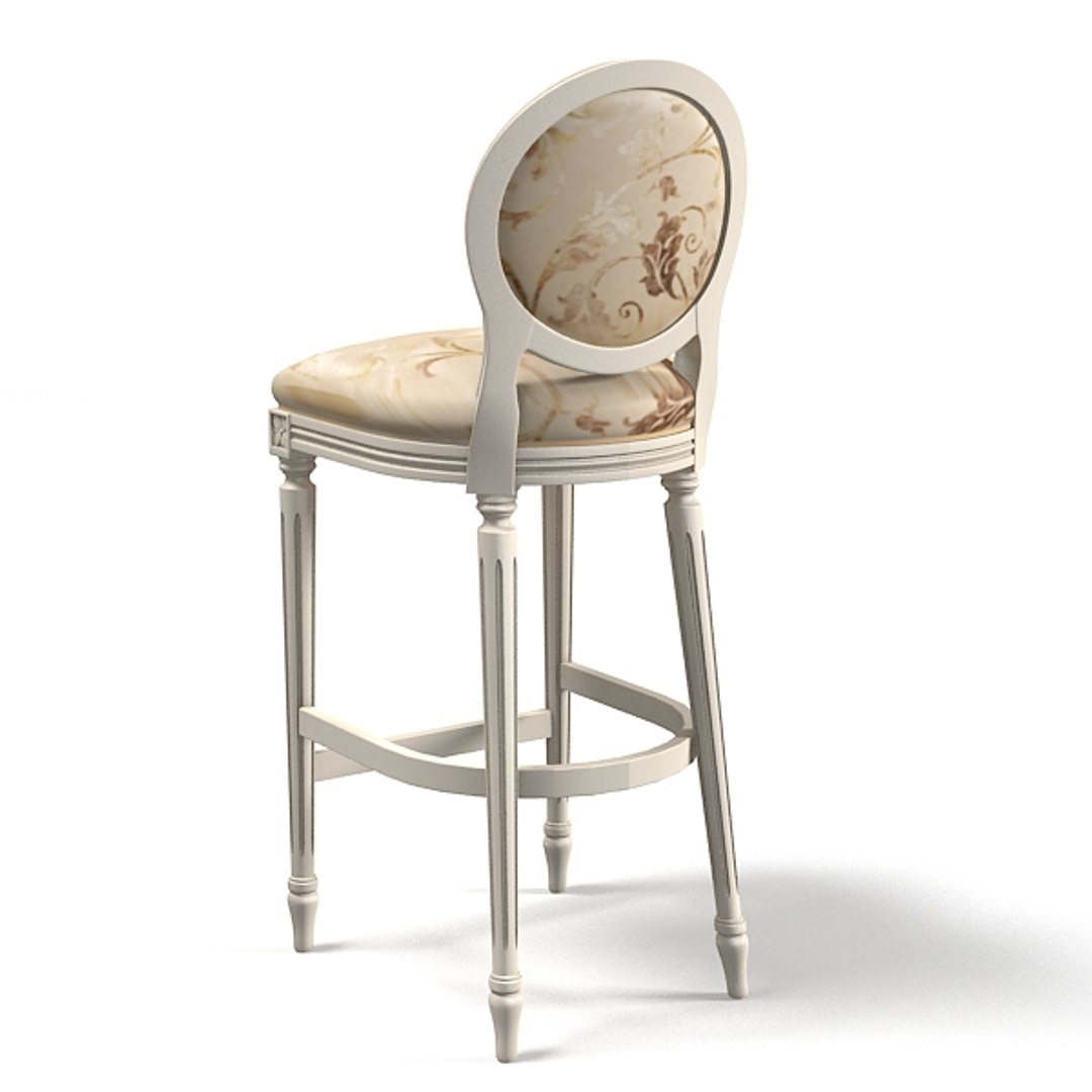 Classic Bar Chair 3d Model