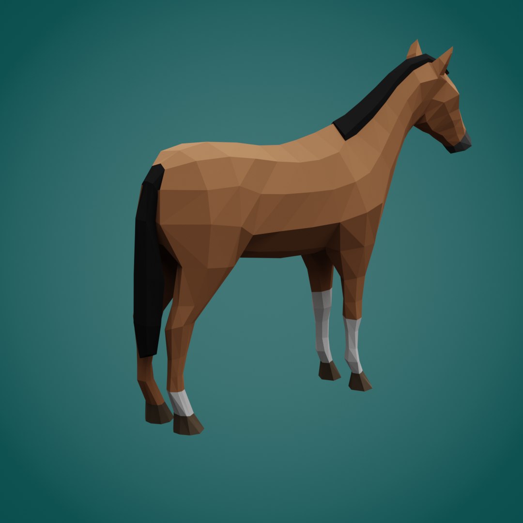 Stylized Lowpoly HORSE 3D Model - TurboSquid 2185948