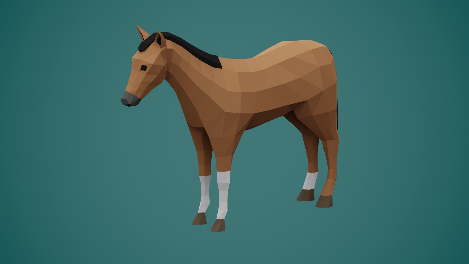 Stylized Lowpoly HORSE 3D Model - TurboSquid 2185948