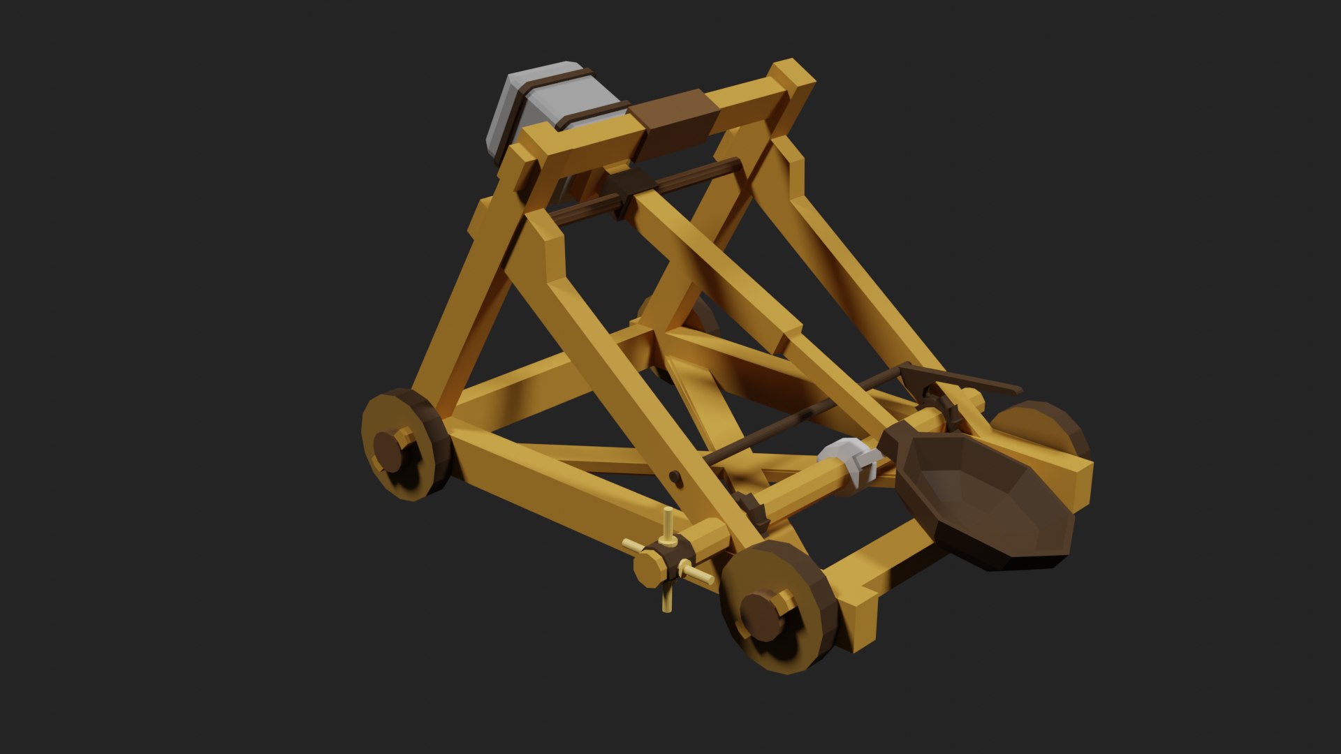 3D model Lowpoly Catapult - TurboSquid 1838040