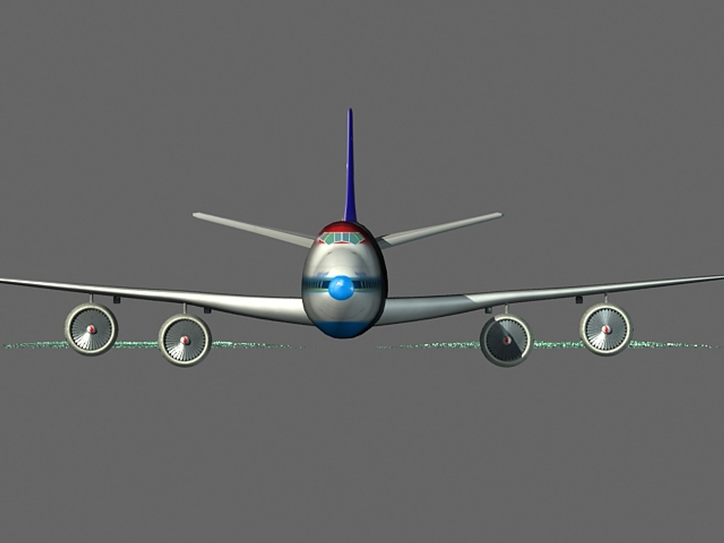 747 Engines 3d Model