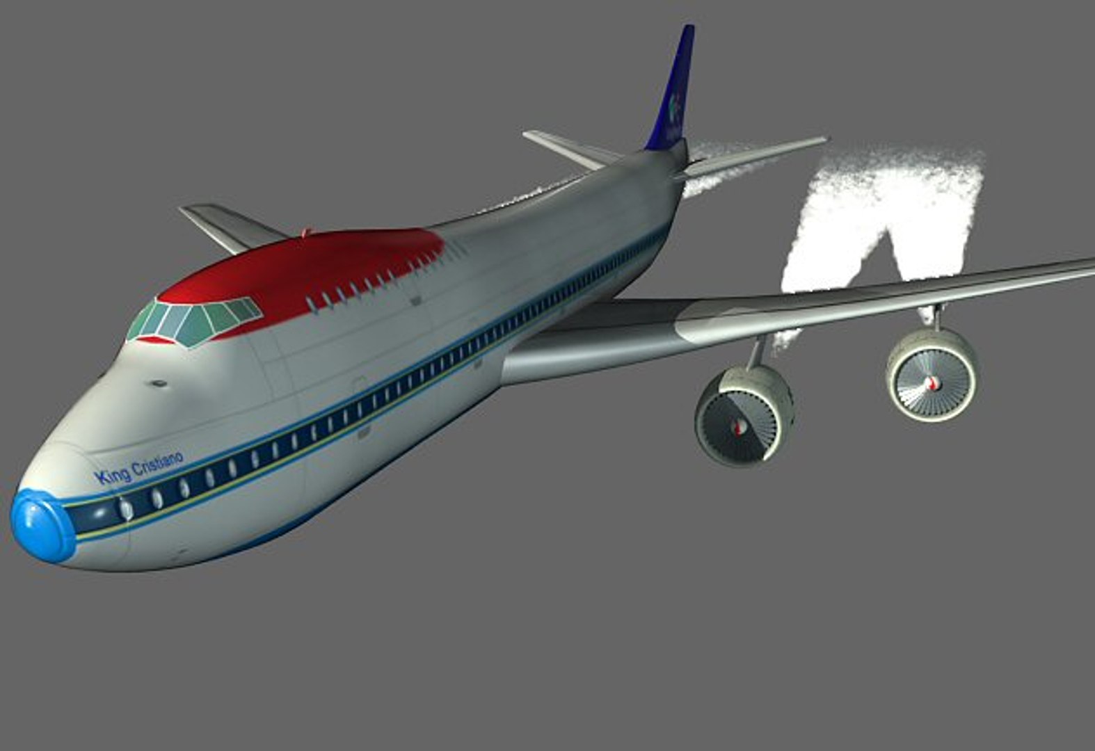 747 Engines 3d Model