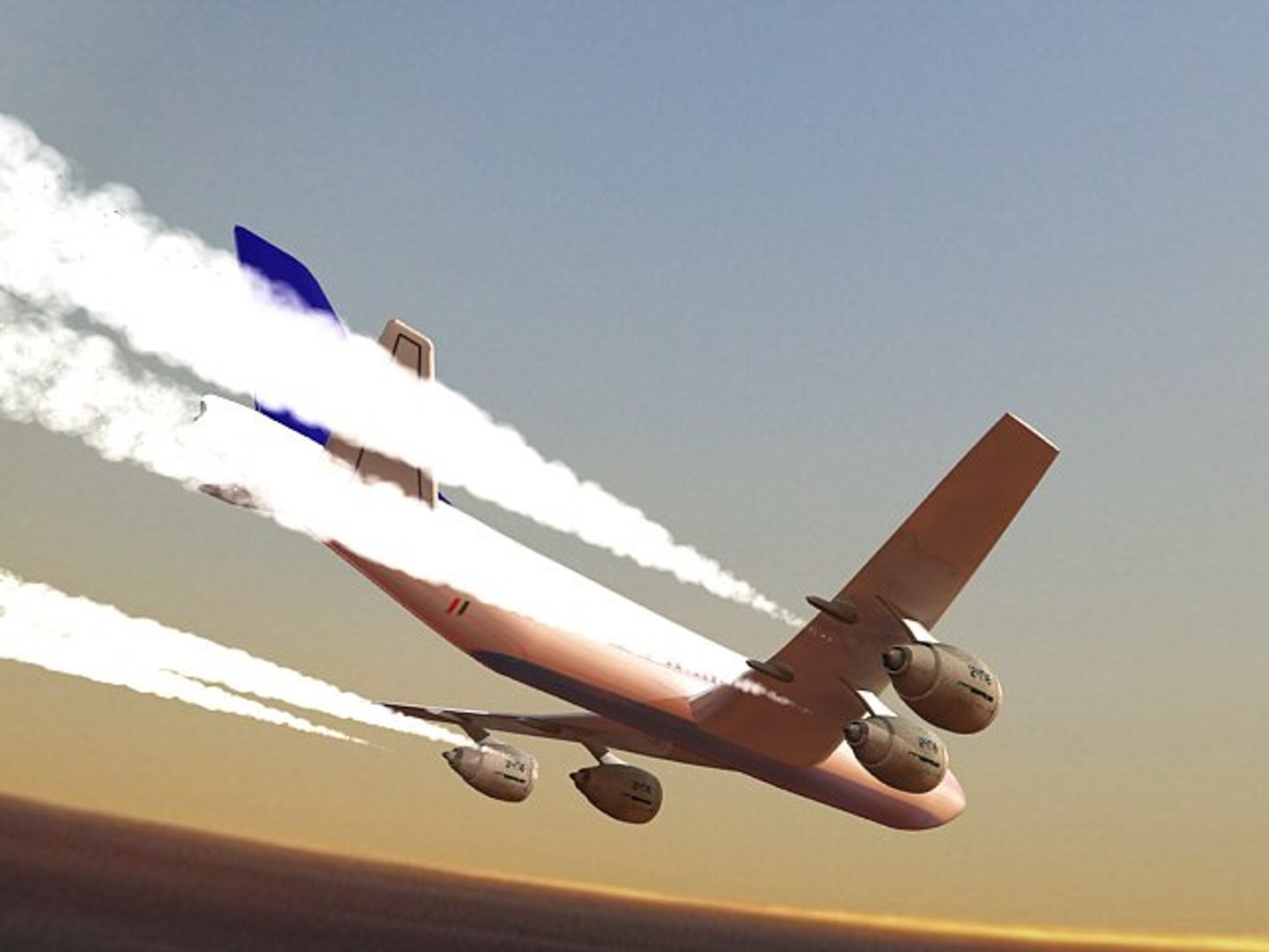 747 Engines 3d Model