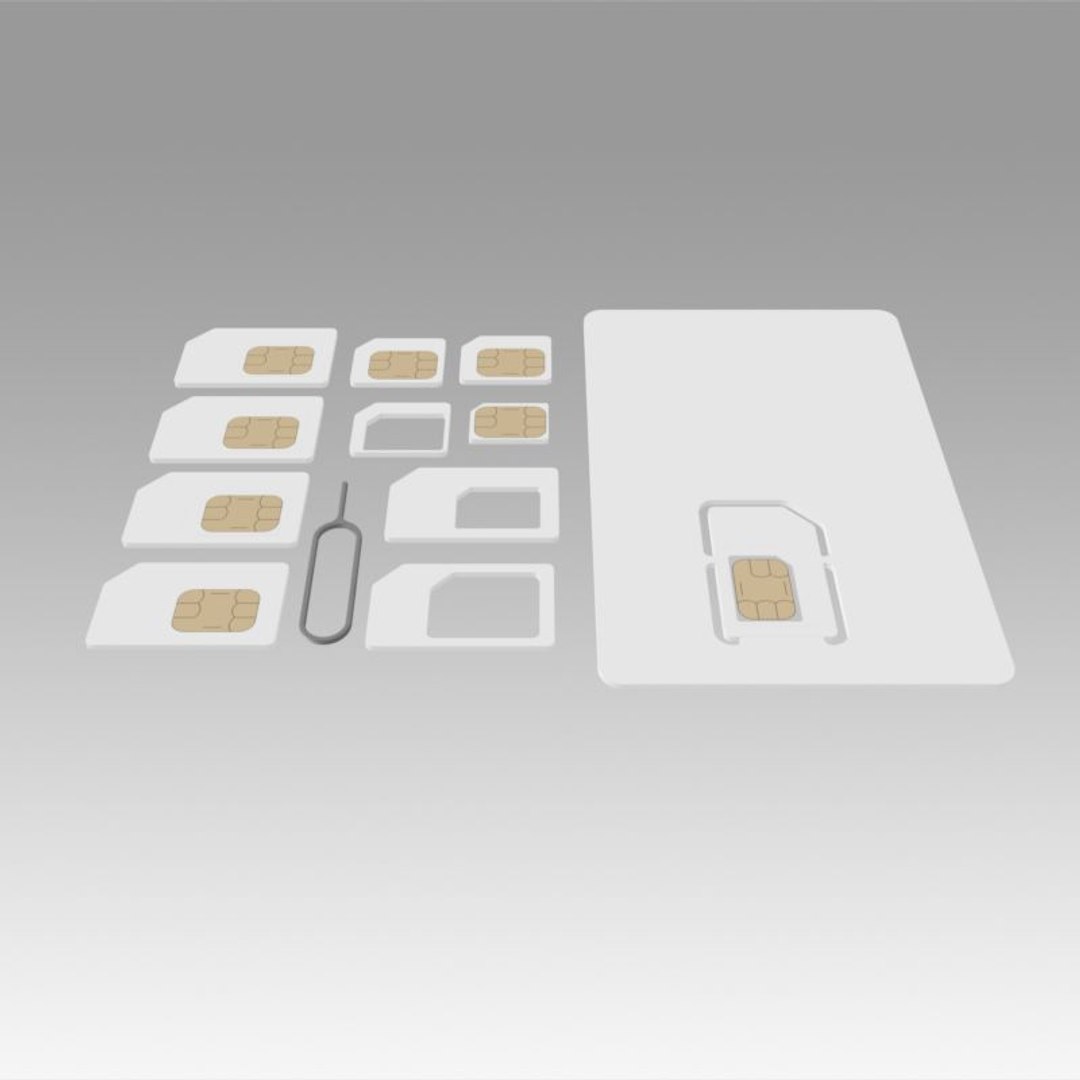 3D Sim Card - TurboSquid 1349029
