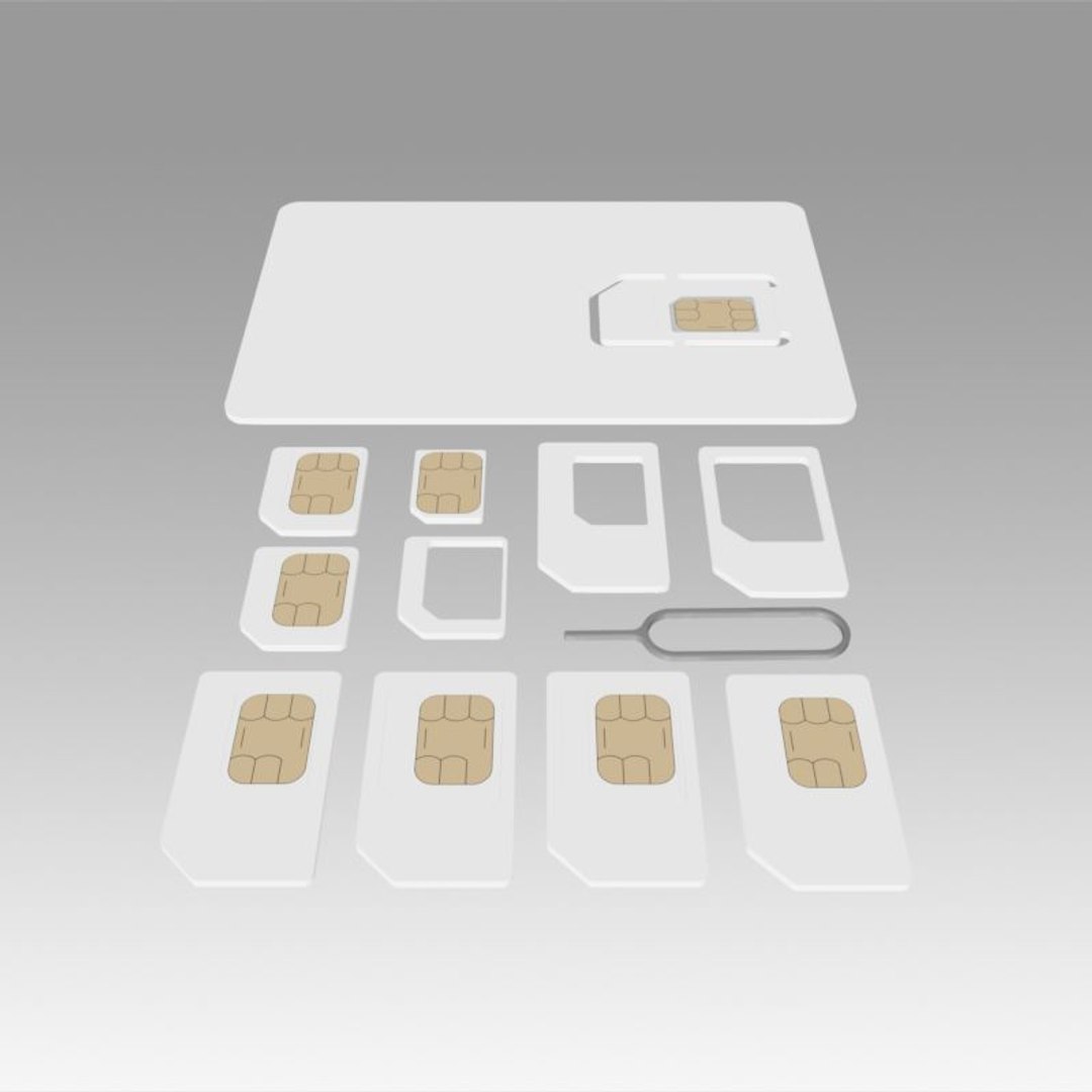 3D Sim Card - TurboSquid 1349029