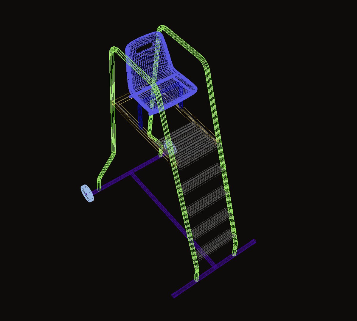 3d Lifeguard Chair