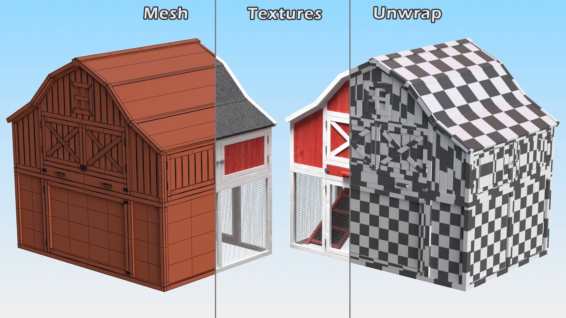 3D Chicken Coops Collection - TurboSquid 2093175