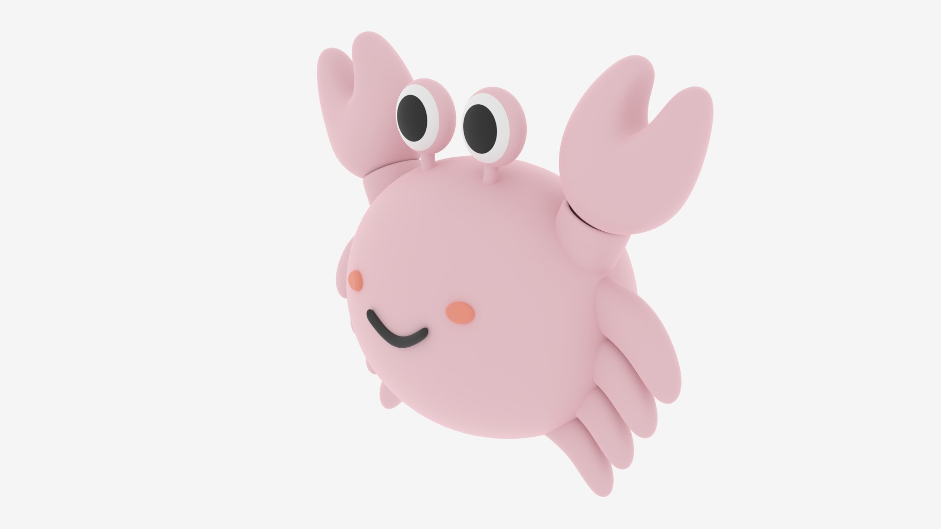 3D Cartoon Cute Little Crab 1 - TurboSquid 2150764