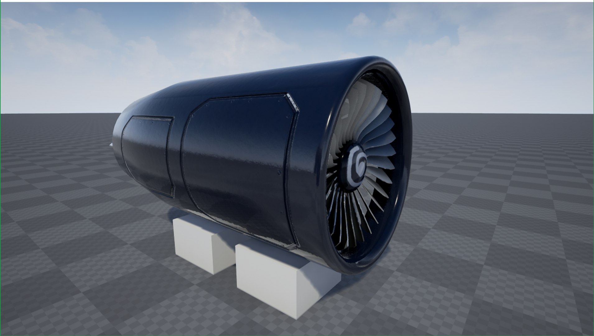 Turbofan Engine 3d Model