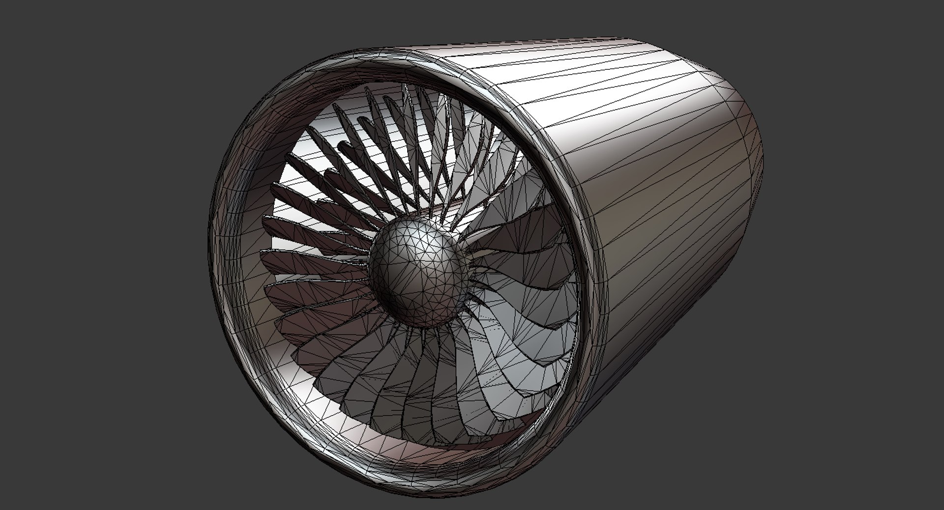 Turbofan Engine 3d Model