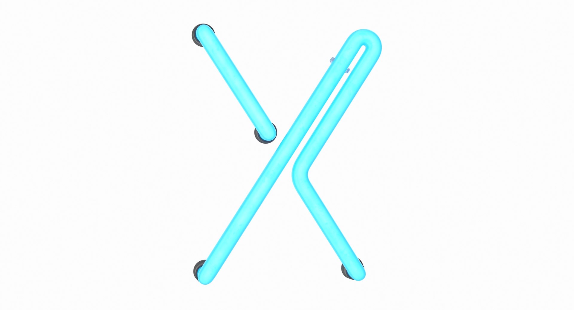 3D neon letter x alphabet - TurboSquid 1640632