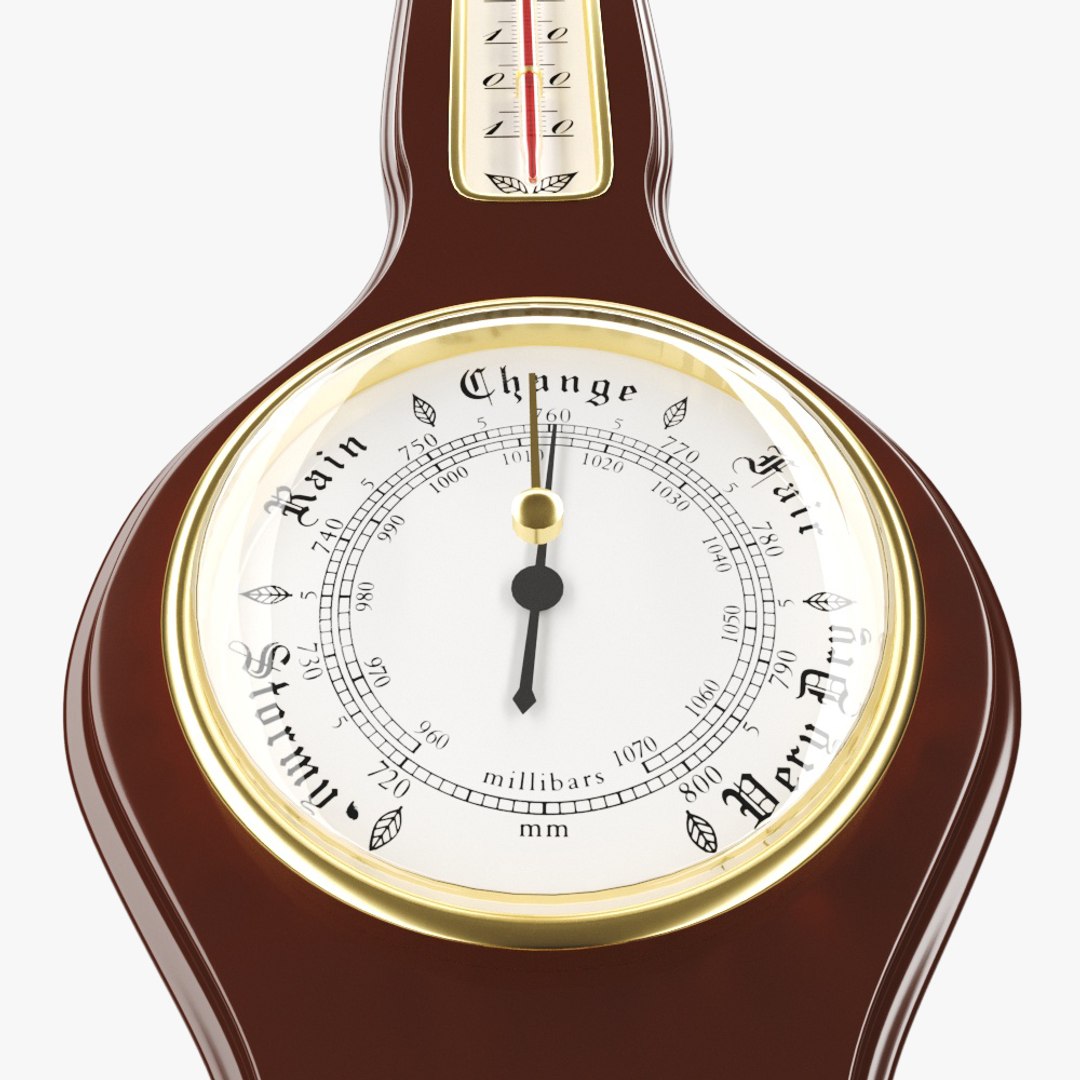 Weather Meter Including Barometer 3D Model - TurboSquid 1431655